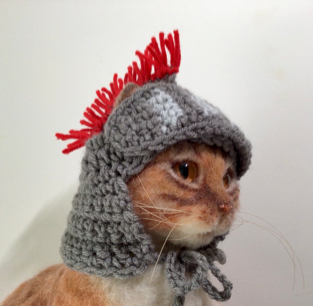 Knight, Gladiator, Medieval Helmet, Helmet, Hats for Cats, Cat Hats, Crochet Pet Hats, Pet Hats ...