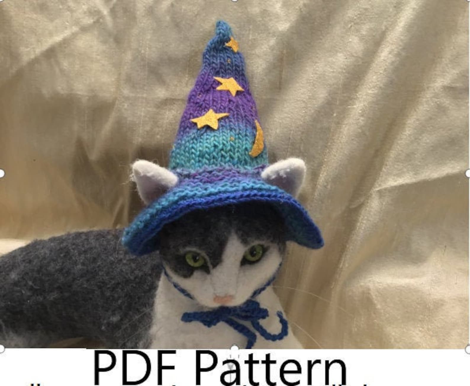 Wizard Pet Hat Pattern Patterns for Pets Oona Patterns Knit - Etsy