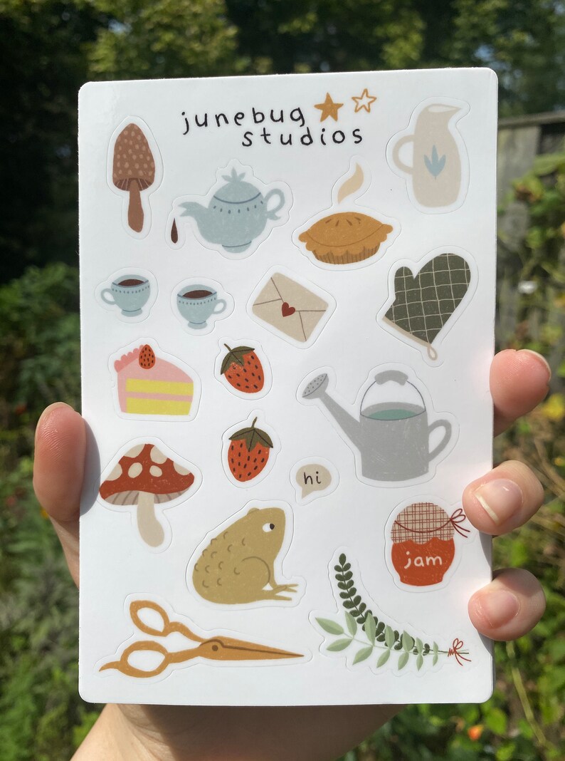 Cottage Themed Sticker Sheet - Etsy