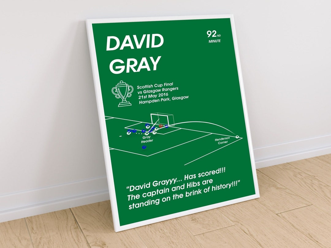 David Gray, Hibernian V Glasgow Rangers, Football Poster - Etsy UK