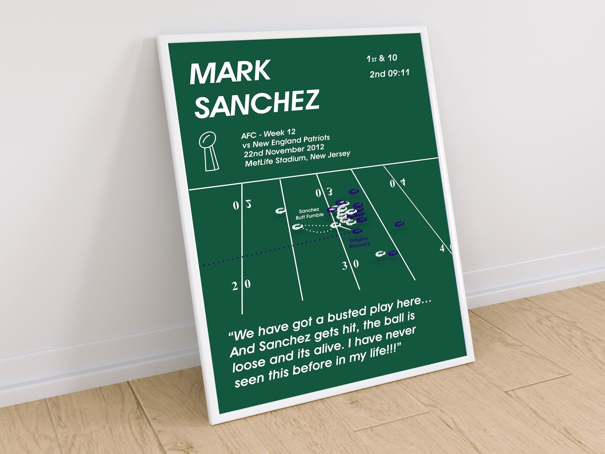 Mark Sanchez Butt Fumble