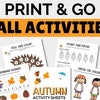 Halloween Activity Sheets October Preschool Learning Print & Go ...
