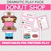 Donut Shop Dramatic Play Pack, Printable Pretend Play Preschool ...