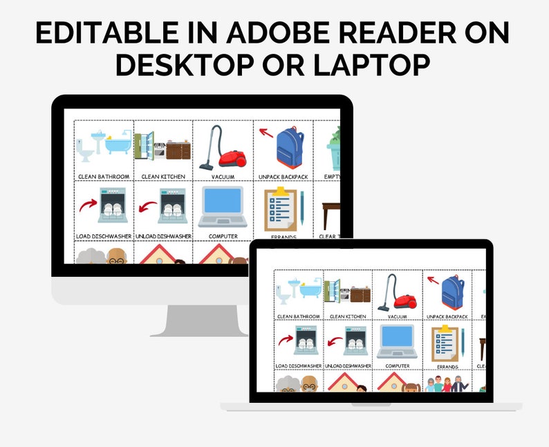 Editable Weekly Visual Routine Chart With Cards Schedule for - Etsy ...