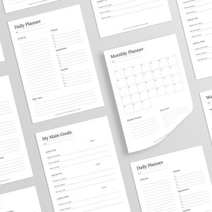 Printable Goal Planner, Goal Journal, Goal Tracker, Life Planner, Self ...