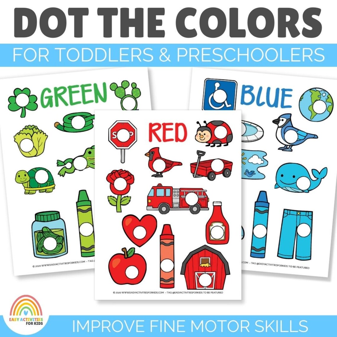 Basic Skills Dot Bundle Letters Numbers Shapes & Colors - Etsy