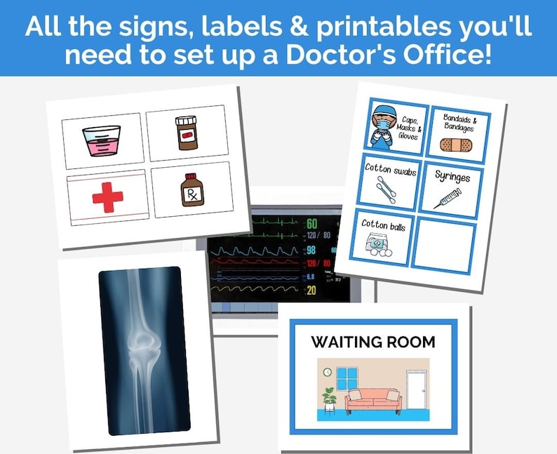 Doctor's Office Dramatic Play Pack Pre-k Pretend Play - Etsy