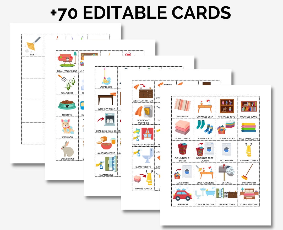 Kids Chore Cards I Printable Toddler Preschool & Family | Etsy Canada