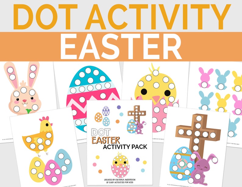 Dot Easter Activity Pack Preschool Season Do-a-dots | Etsy