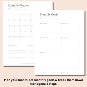 Printable Goal Planner, Goal Journal, Goal Tracker, Life Planner, Self ...