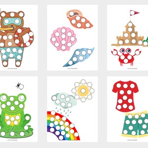 Summer Activity Pack, Preschool Season Do-a-dots Worksheets ...