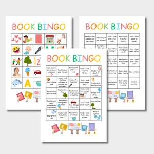 Best Book Bingo for Readers, Bingo Game for Kids, Reading Bingo Book ...