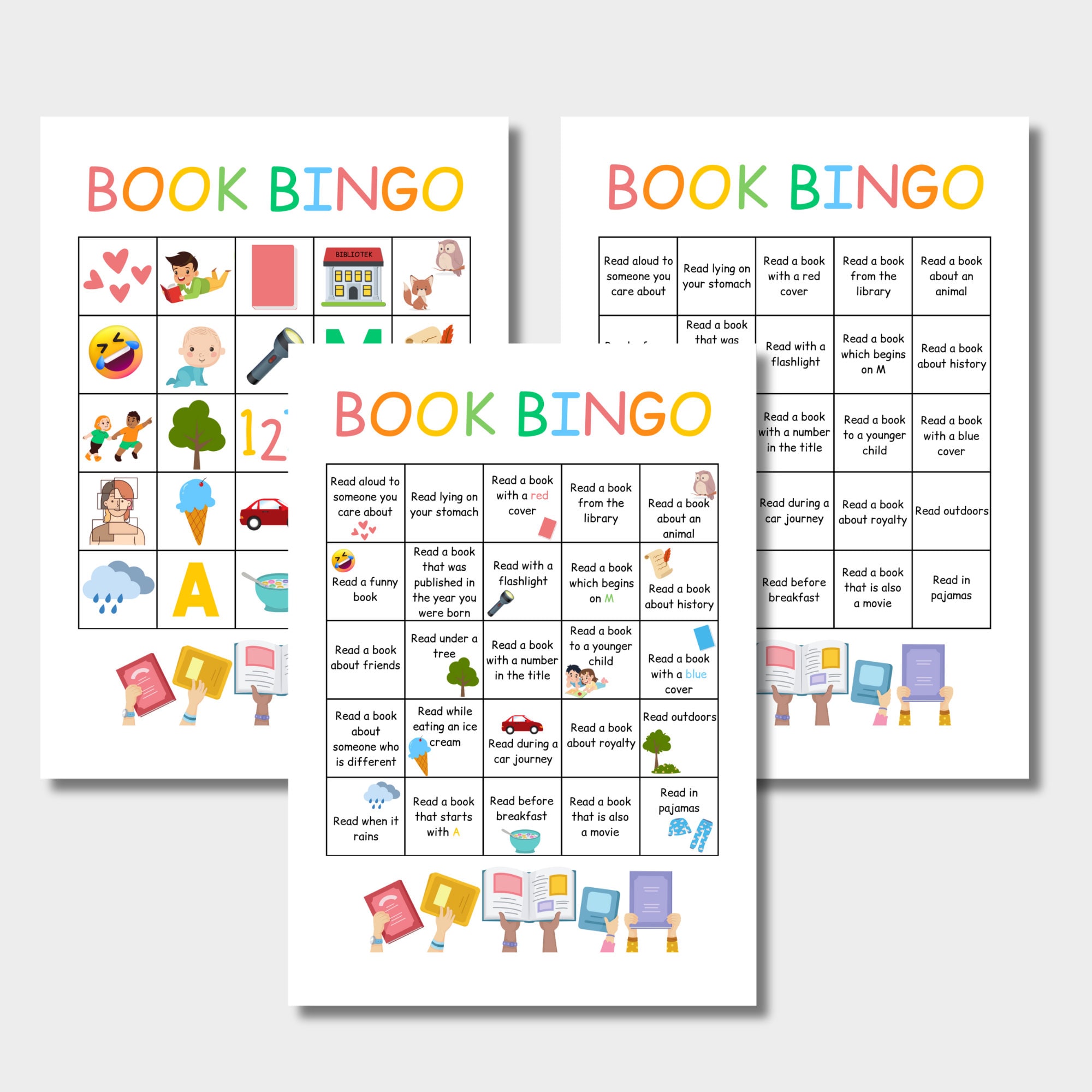 Best Book Bingo for Readers, Bingo Game for Kids, Reading Bingo Book ...