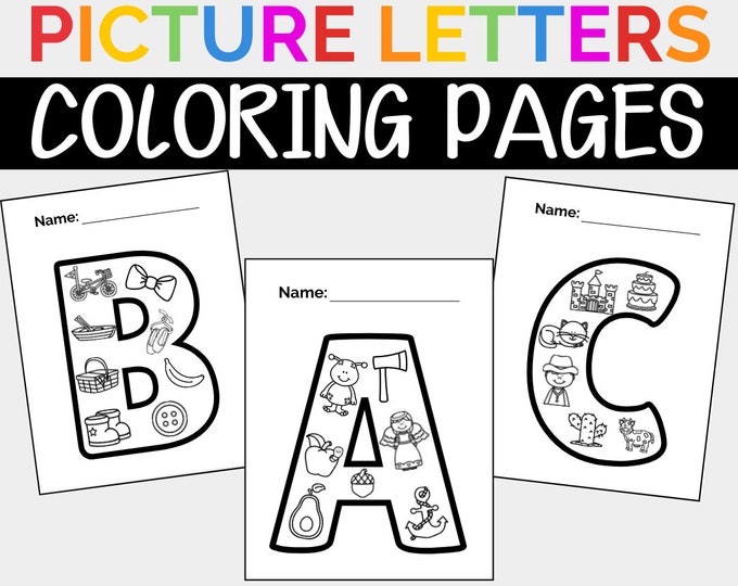Alphabet Picture Letters Coloring Pages | Printable Coloring Pages for ...