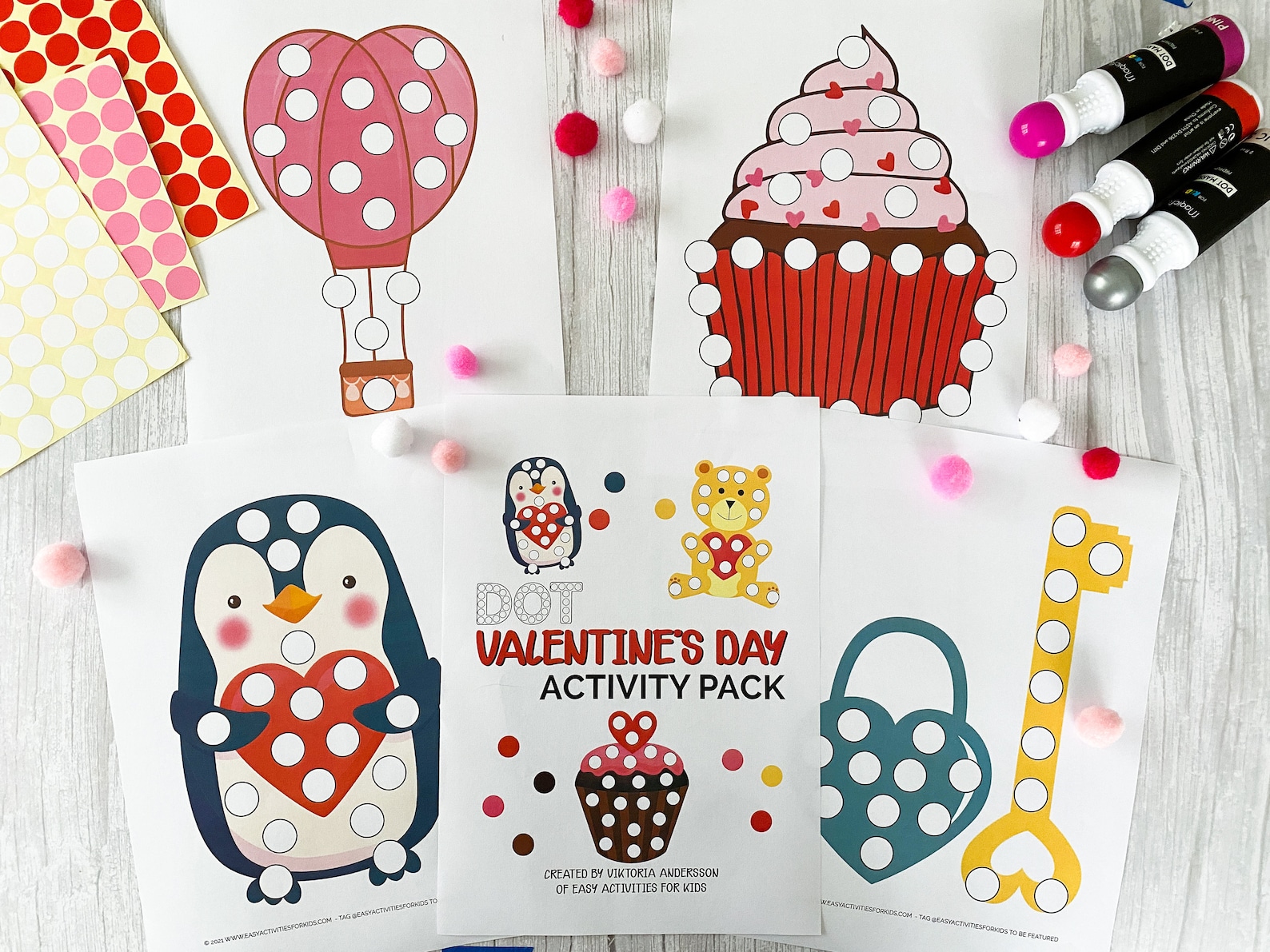 Dot Valentine's Day Activity Pack Preschool Love Hearts - Etsy