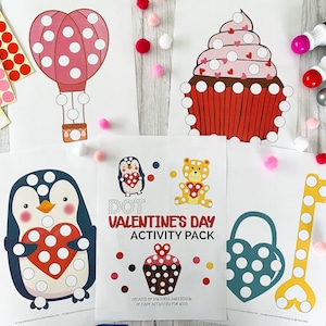 Dot Valentine's Day Activity Pack, Preschool Love Hearts Do-a-dots ...