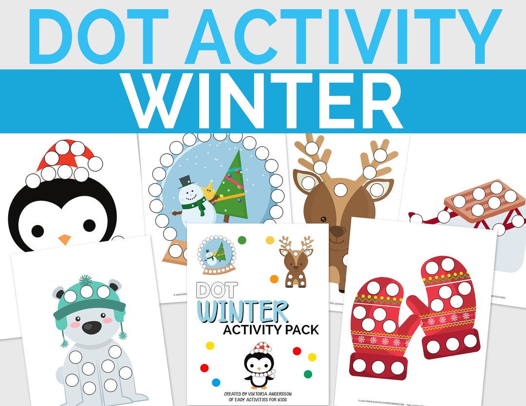 Dot Winter Activity Pack, Preschool Season Do-a-dots Worksheets ...