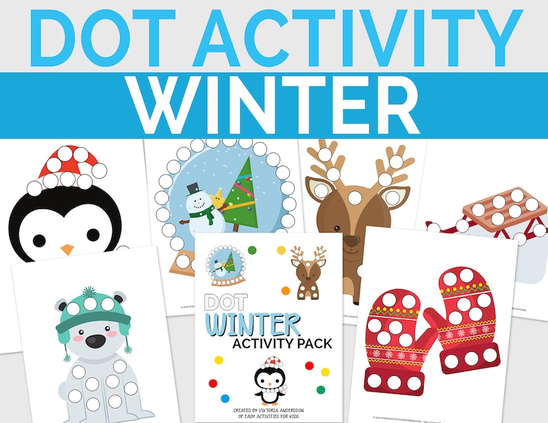 Dot Winter Activity Pack Preschool Season Do-a-dots - Etsy