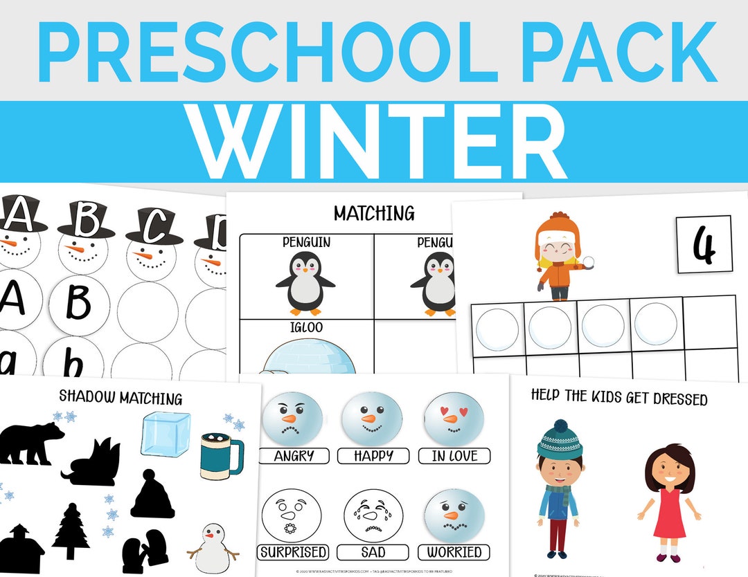 Winter Theme Activities Pack | Season Preschool Learning Folder ...