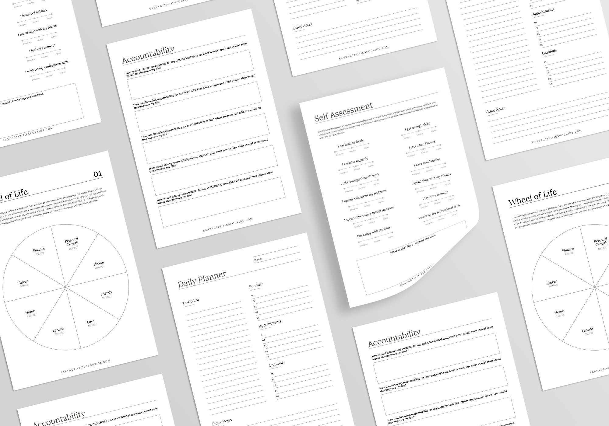 The Ultimate Life Planner Printable Bundle Health Planner | Etsy