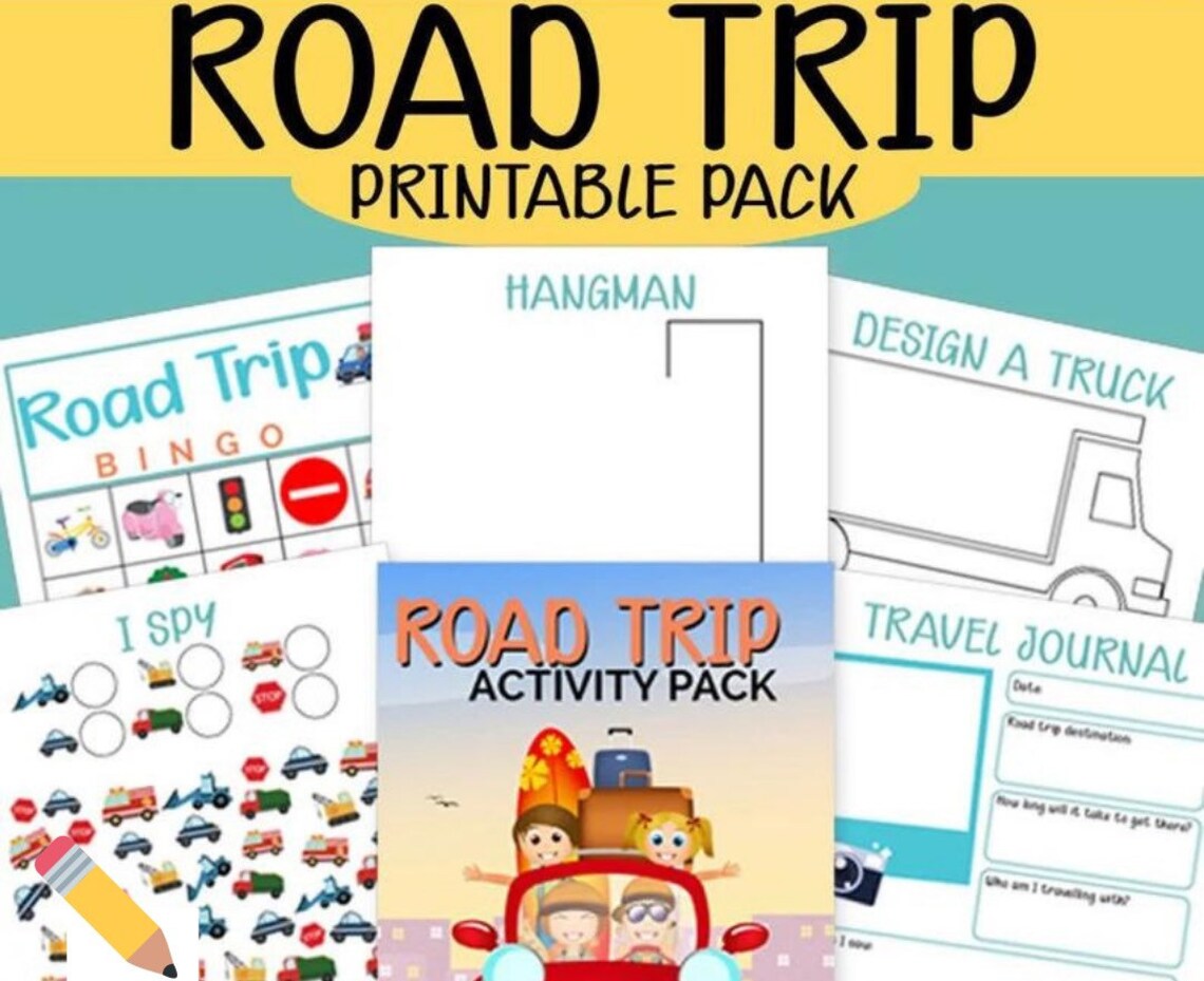 Road Trip Activity Pack | Printable Travel Games for Kids | Printable ...
