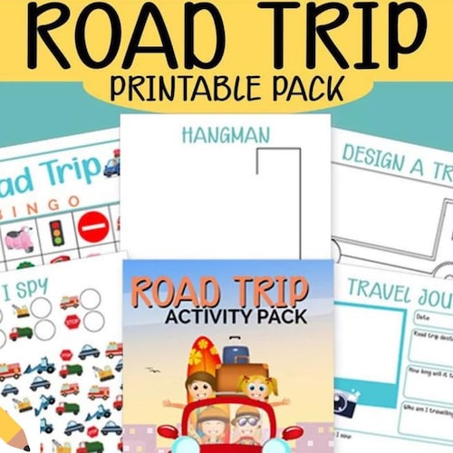 Road Trip Activity Pack Printable Travel Games for Kids Kids - Etsy