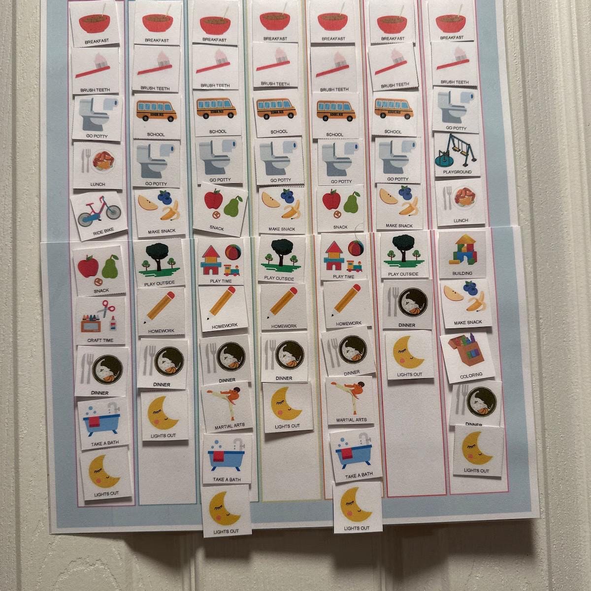 Editable Weekly Routine Chart for Kids, Printable Kids Planner, Daily ...