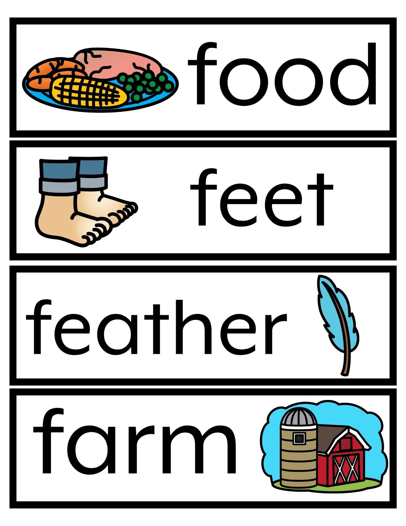 Alphabet Word Wall Picture Letter Posters Classroom Decor - Etsy