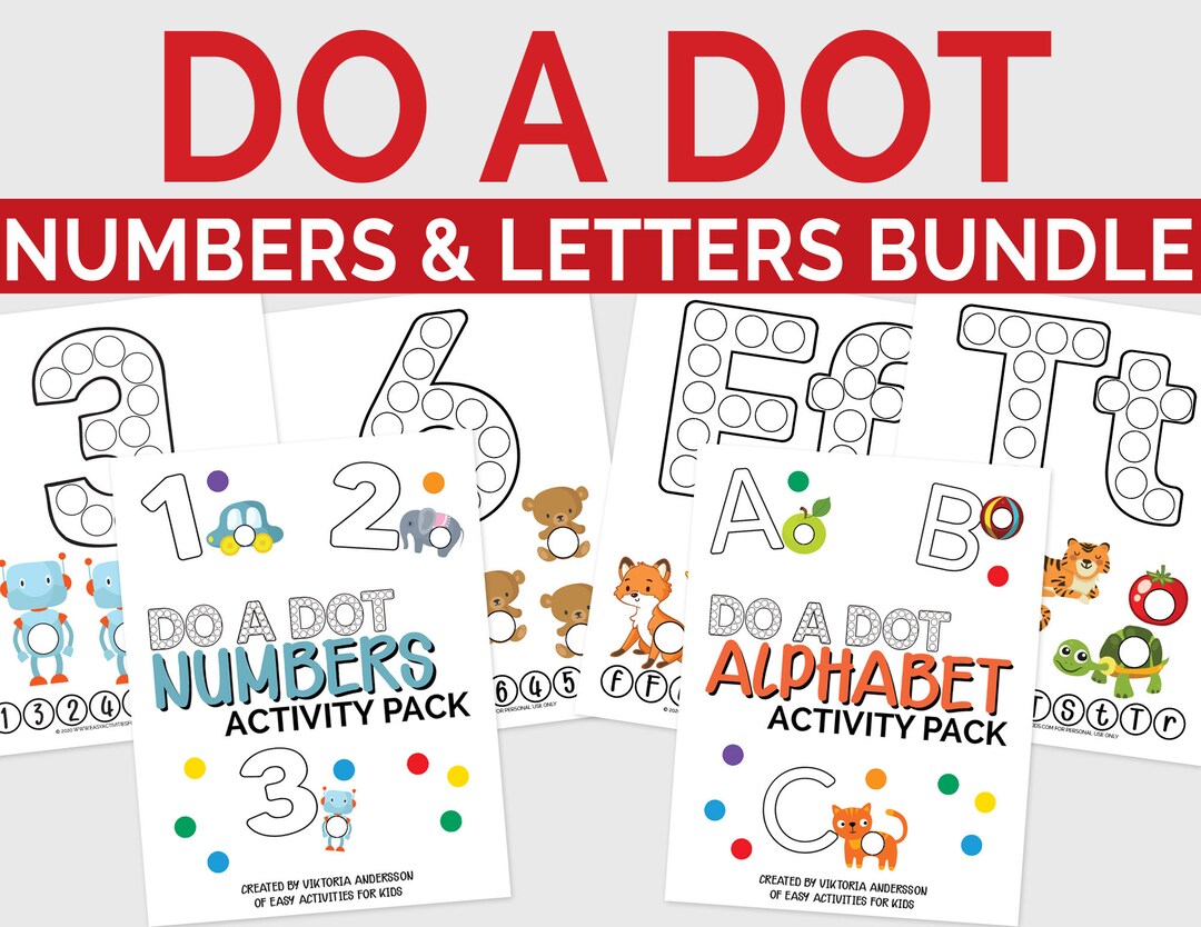 Do a Dot Letters & Numbers, Fine Motor Skill Practice, Preschool ...