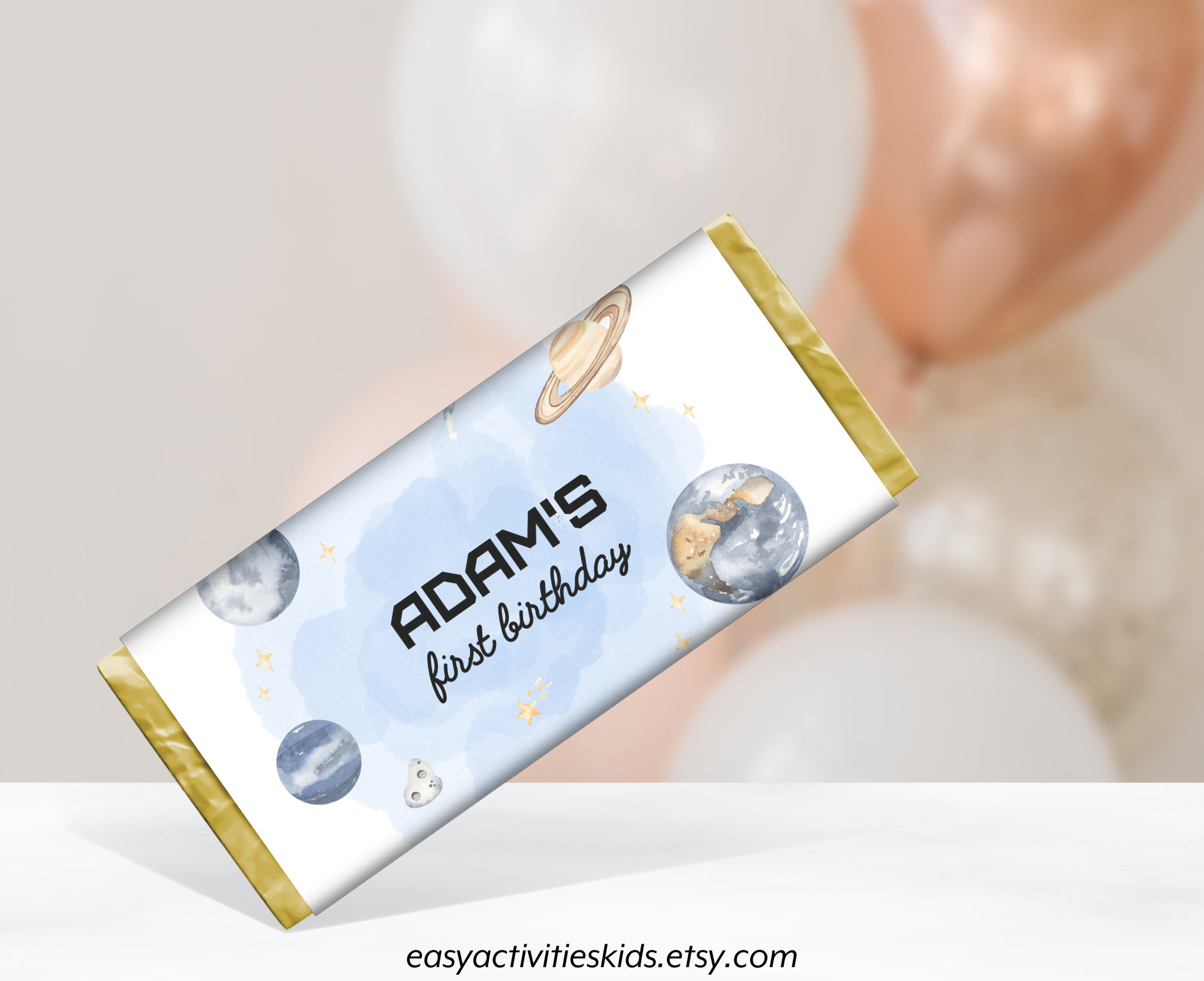 Editable Outer Space Chocolate Bar Labels Candy Wrapper - Etsy