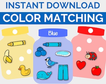 Color Matching, Color Activity, Learning Colors, Toddler Activity ...