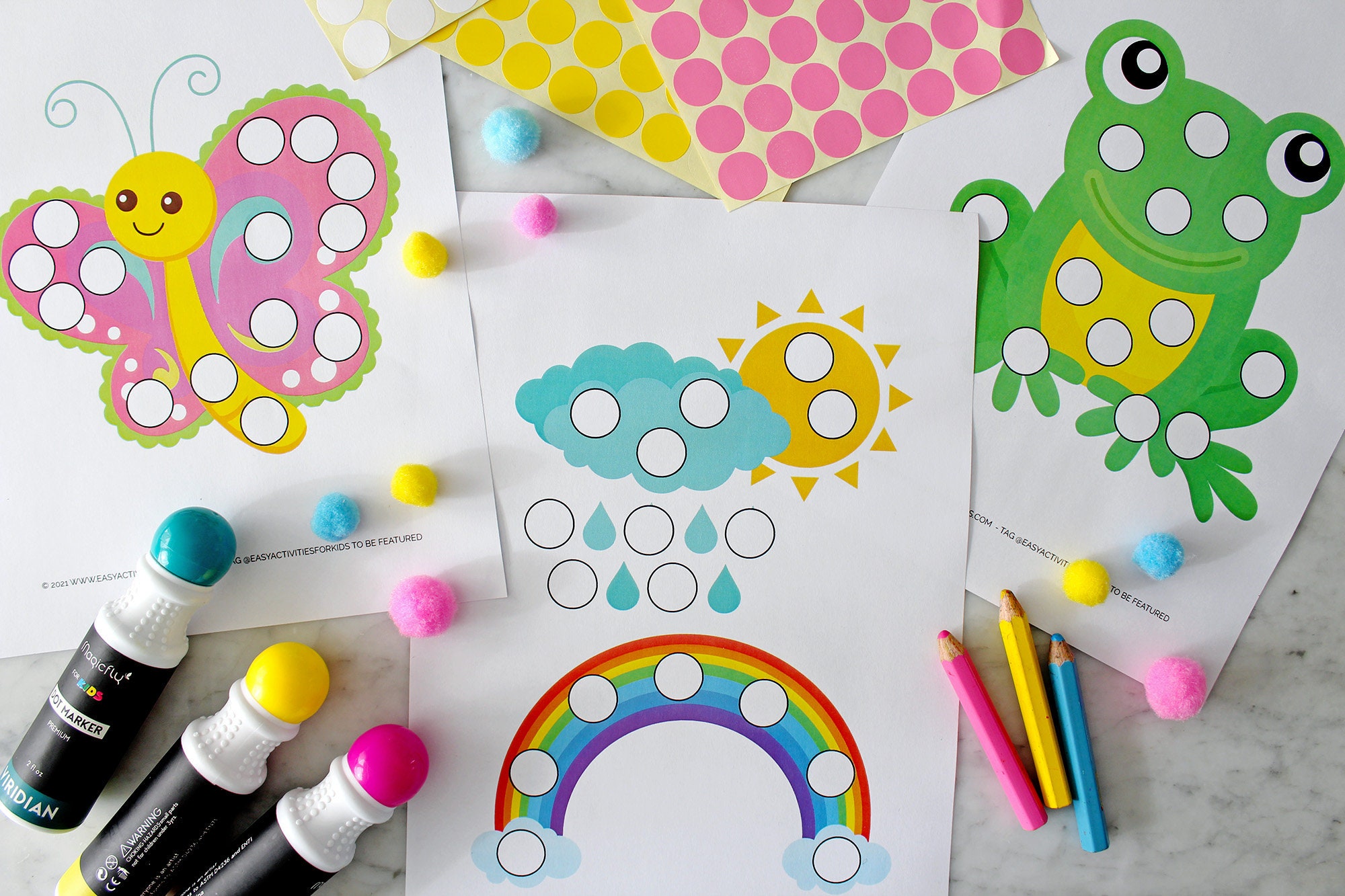 Dot Spring Activity Pack, Preschool Season Do-a-dots Worksheets ...