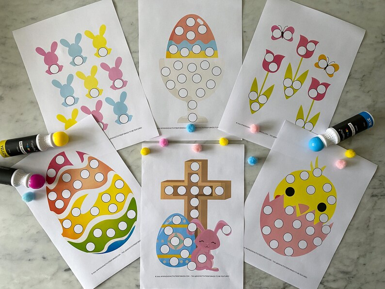 Dot Easter Activity Pack, Preschool Season Do-a-dots Worksheets ...