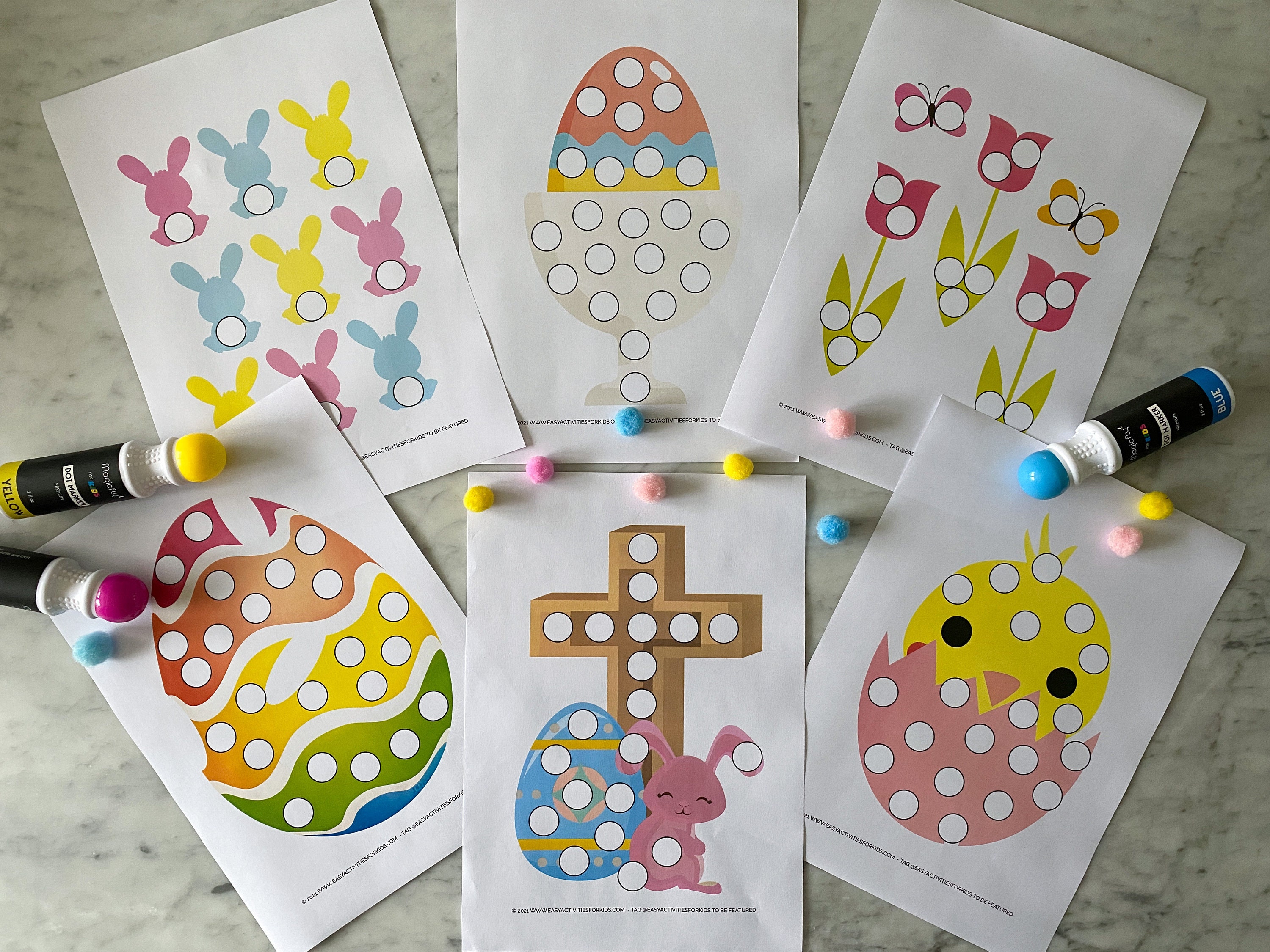 Dot Easter Activity Pack Preschool Season Do-A-Dots | Etsy