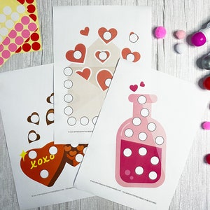 Dot Valentine's Day Activity Pack, Preschool Love Hearts Do-a-dots ...