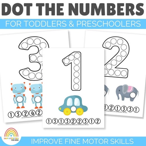 Vehicles Dot Activity Pack Toddler Preschool Do-a-dots - Etsy
