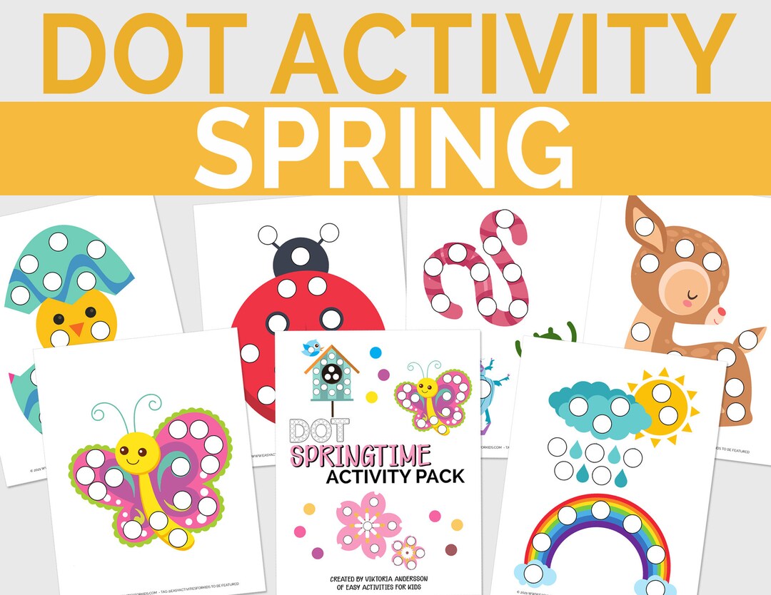Dot Spring Activity Pack, Preschool Season Do-a-dots Worksheets ...