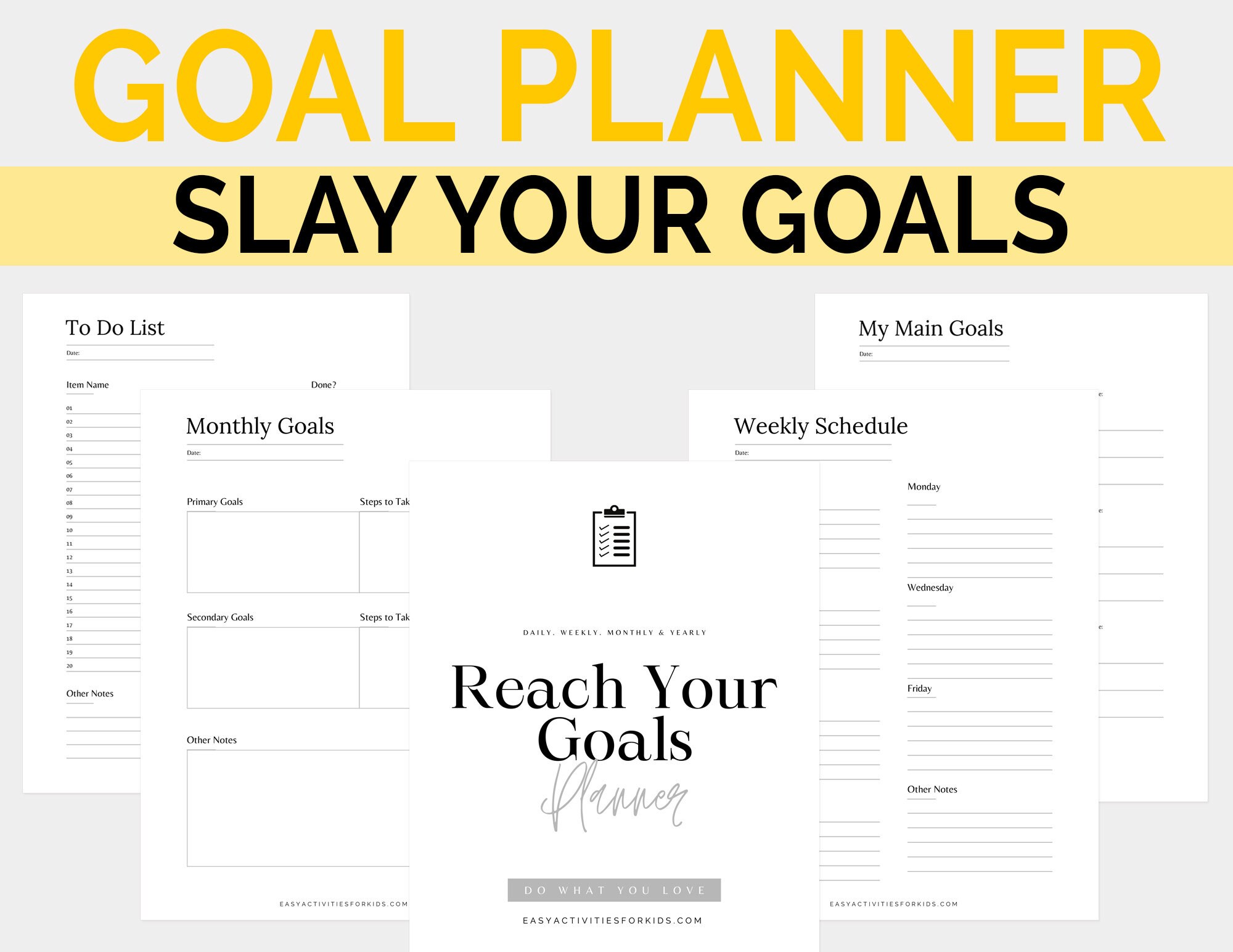 Printable Goal Planner Goal Journal Goal Tracker Life - Etsy