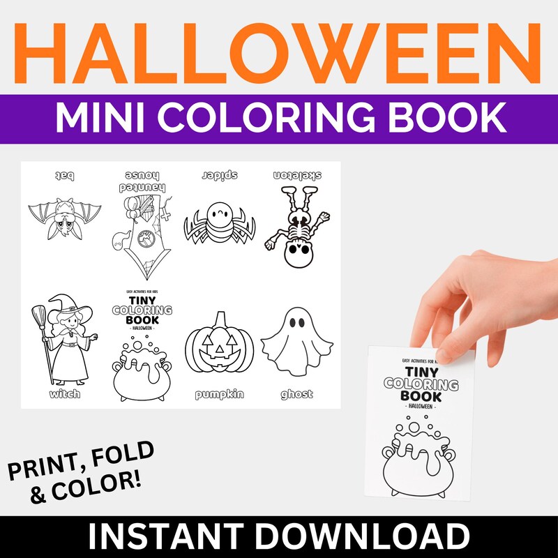 Mini Coloring Book - Etsy