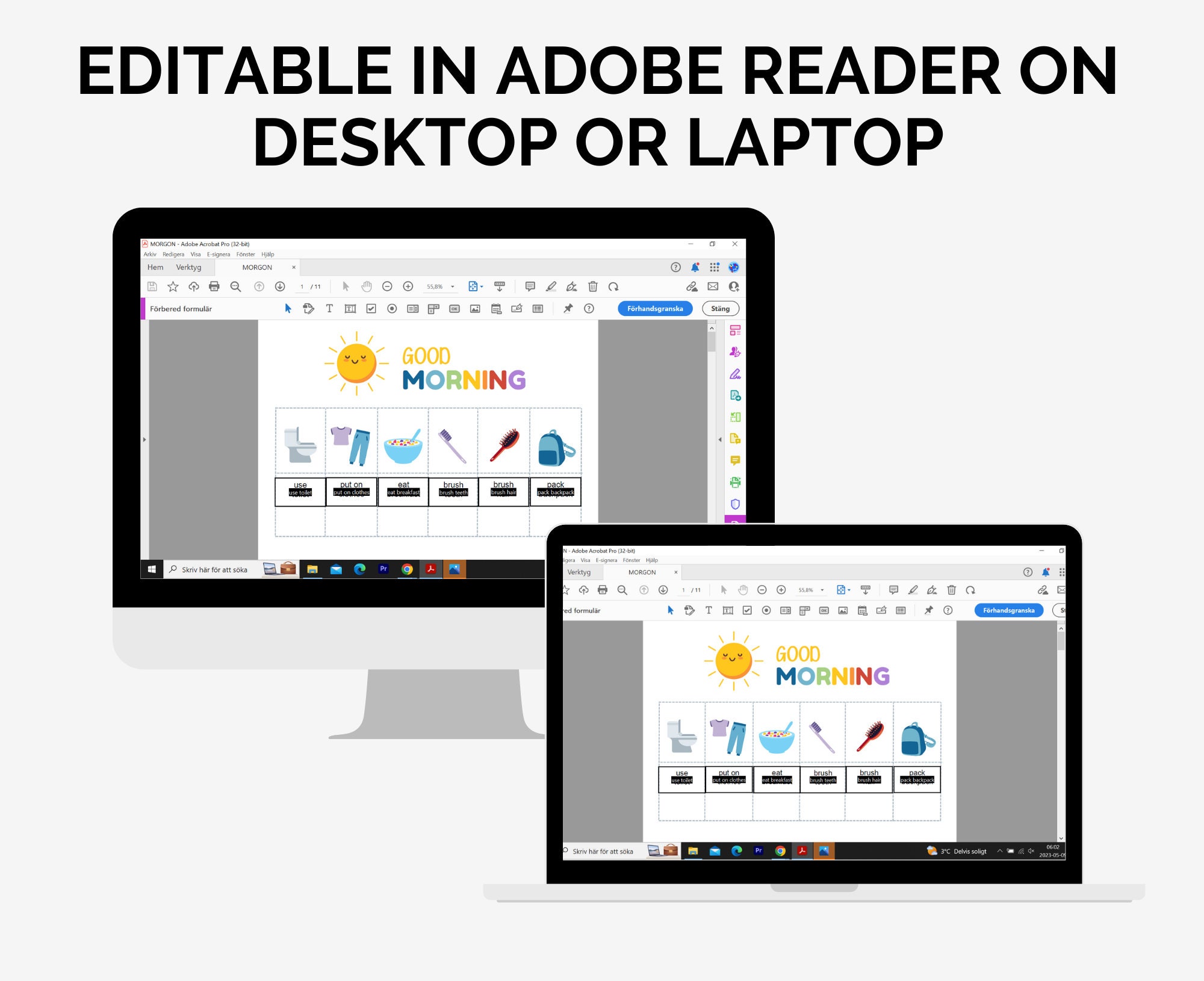Editable Flip Visual Routine Chart Schedule for Kids Toddler - Etsy