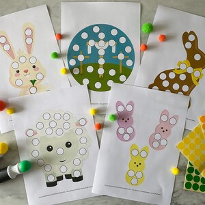 Dot Easter Activity Pack, Preschool Season Do-a-dots Worksheets ...