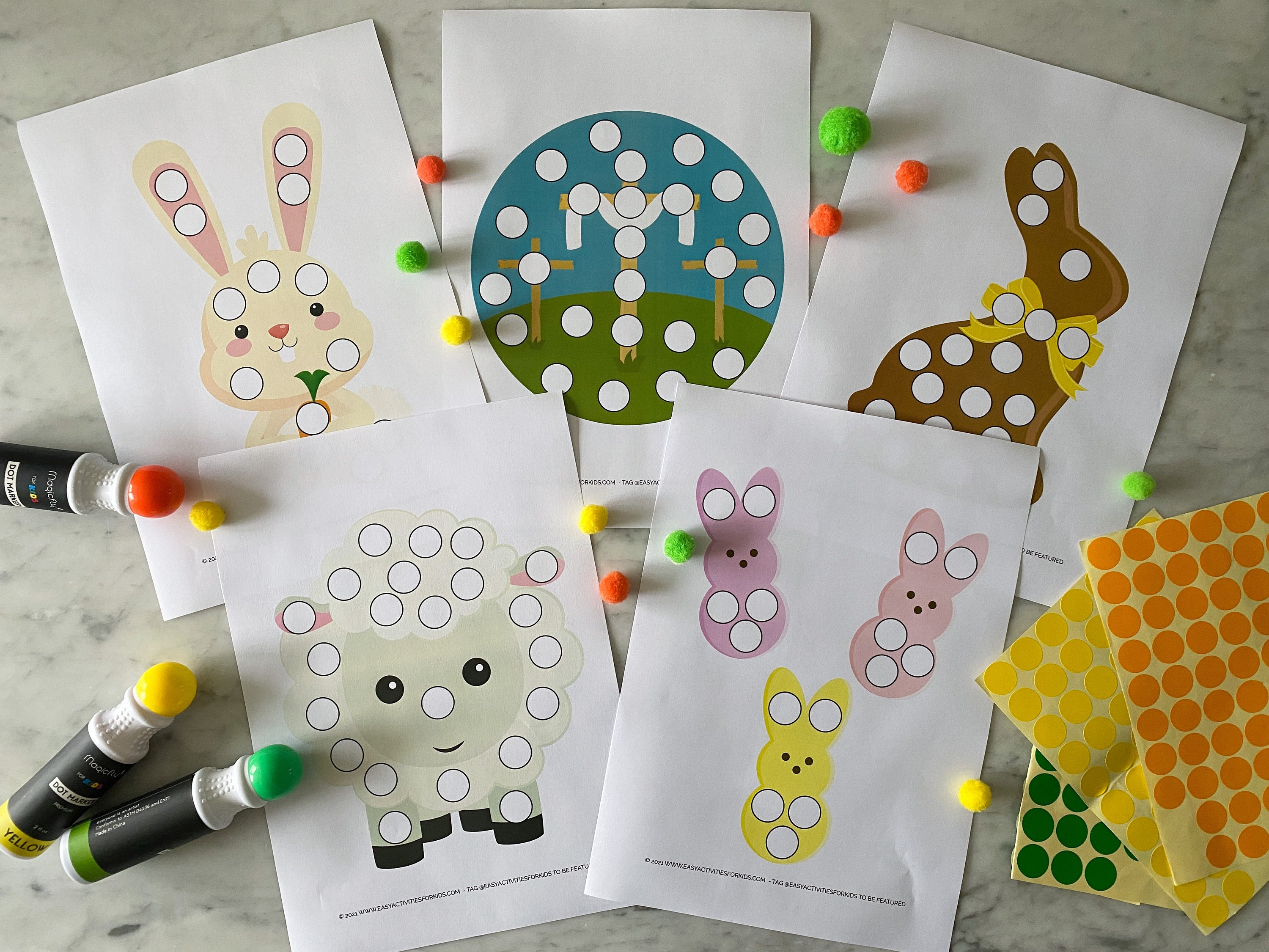 Dot Easter Activity Pack Preschool Season Do-A-Dots | Etsy