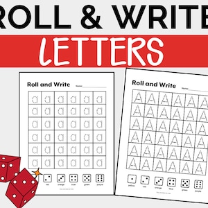 Roll and Trace Letters Worksheets | Write Letter Formation Activity ...
