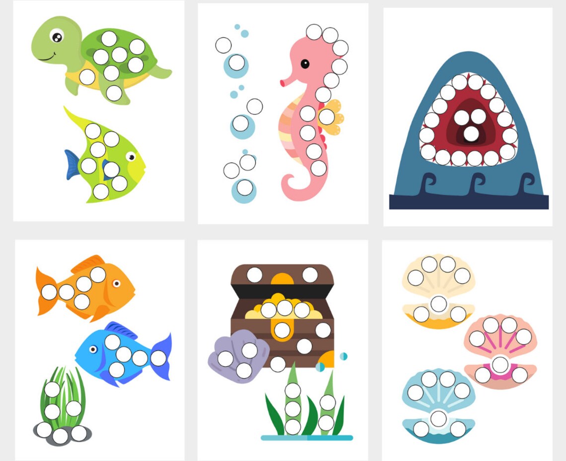 Ocean Summer Activity Pack Preschool Season Do-a-dots - Etsy