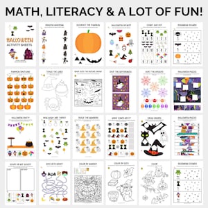 Halloween Activity Sheets | October Preschool Learning Print & Go ...
