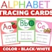 26 Printable Uppercase and Lowercase Alphabet Tracing Cards. ABC ...