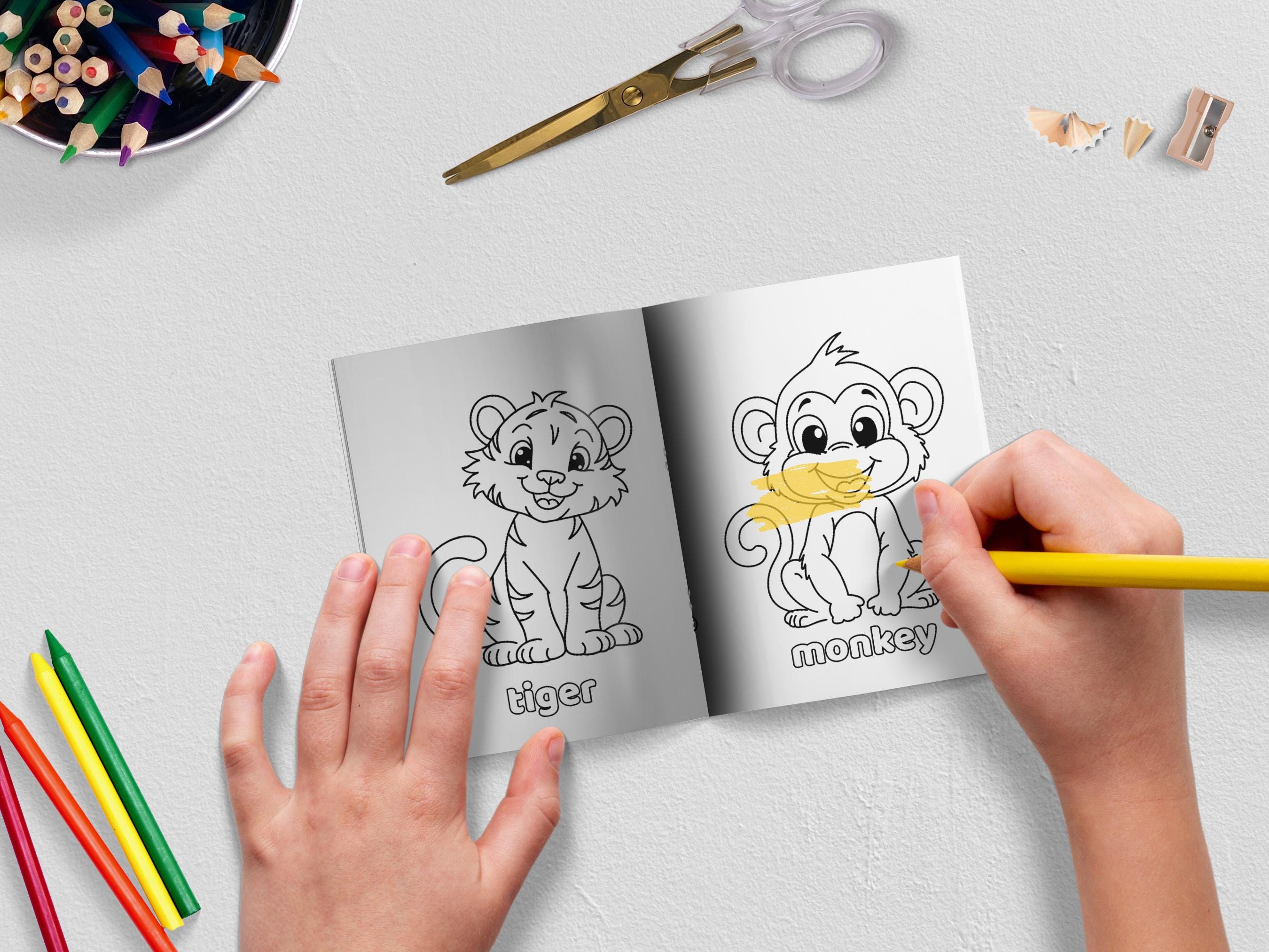 Jungle Animals Mini Coloring Book, Jungle Animals Coloring Pages ...