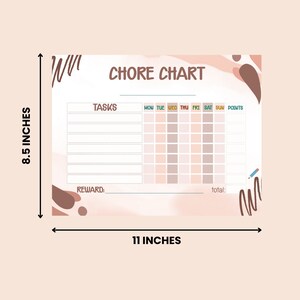 Kids Chore Chart Boho, Editable & Printable Reward System | Kids Daily ...