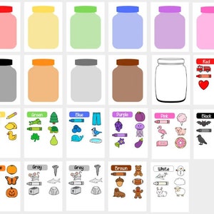 Color Matching Kids Activity, Printable Montessori Learning Game ...