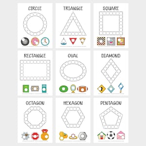 Dot the Shapes Activity Pack, Preschool Do-a-dots Worksheets ...